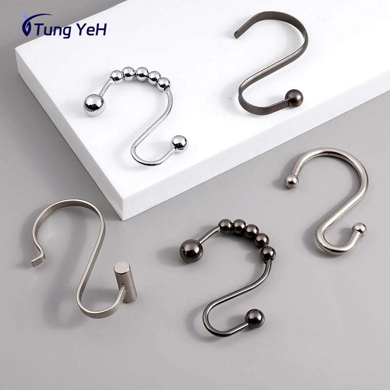 Stainless Steel S-shaped Shower Curtain Hooks