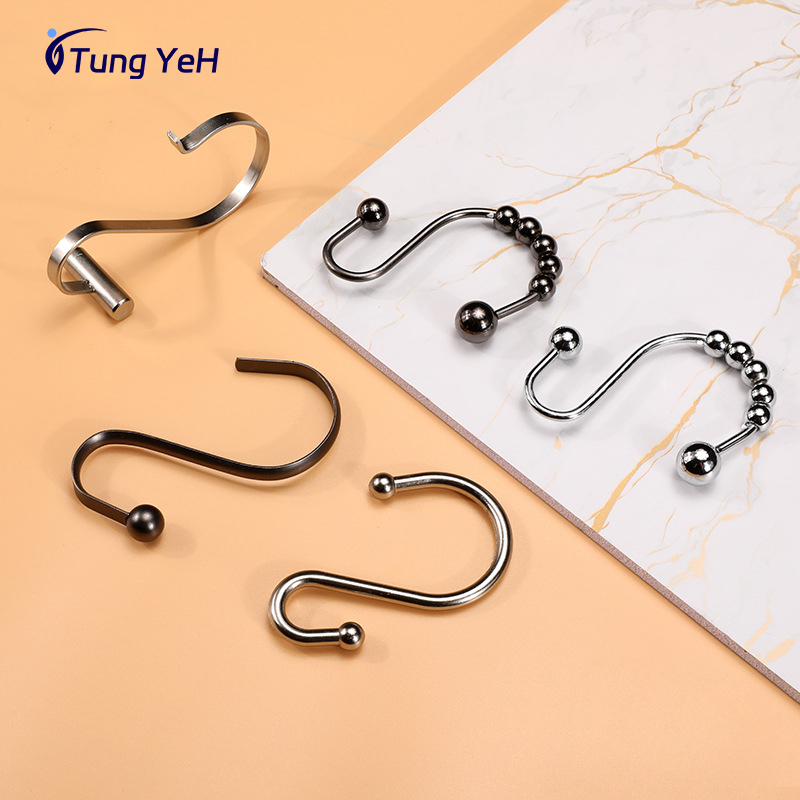 Stainless Steel S-shaped Shower Curtain Hooks